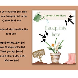 Grandma Handprint Flower Craft, Kids DIY Gift, Mother's Day Printable ...