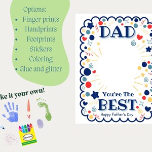 Father's Day Handprint Craft Printable | Dad You're the Best Keepsake ...