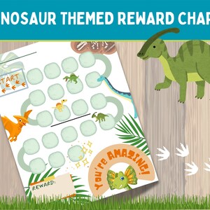 Dinosaur Reward Chart, Potty Training Chart, Reward Chart, Behavior ...