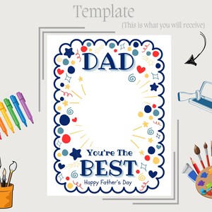 Father's Day Handprint Craft Printable | Dad You're the Best Keepsake ...