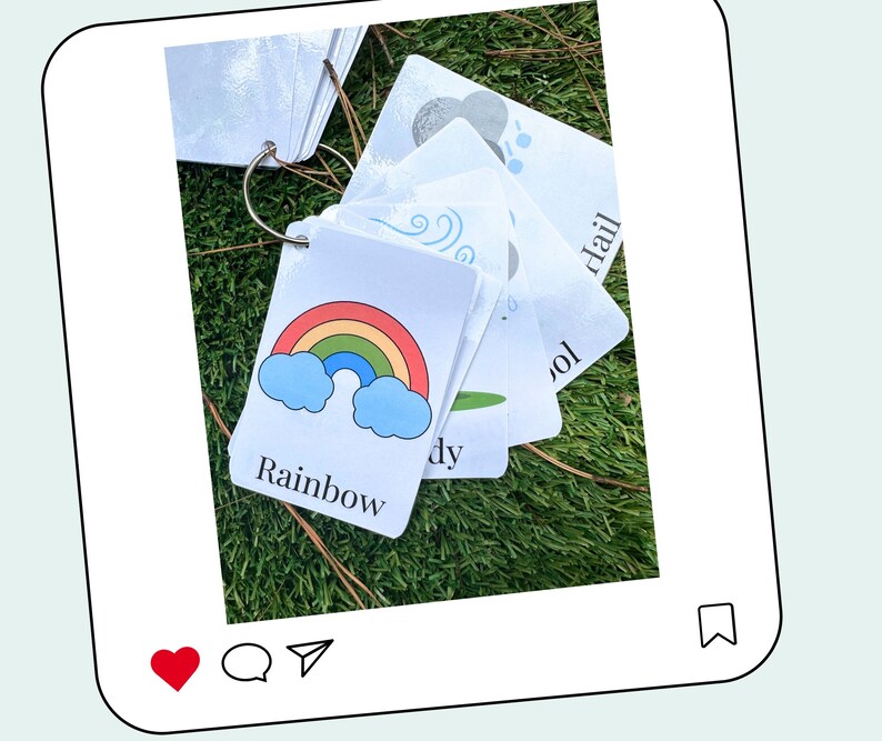 Printable Weather Flashcards for Kids | Montessori Weather Cards ...