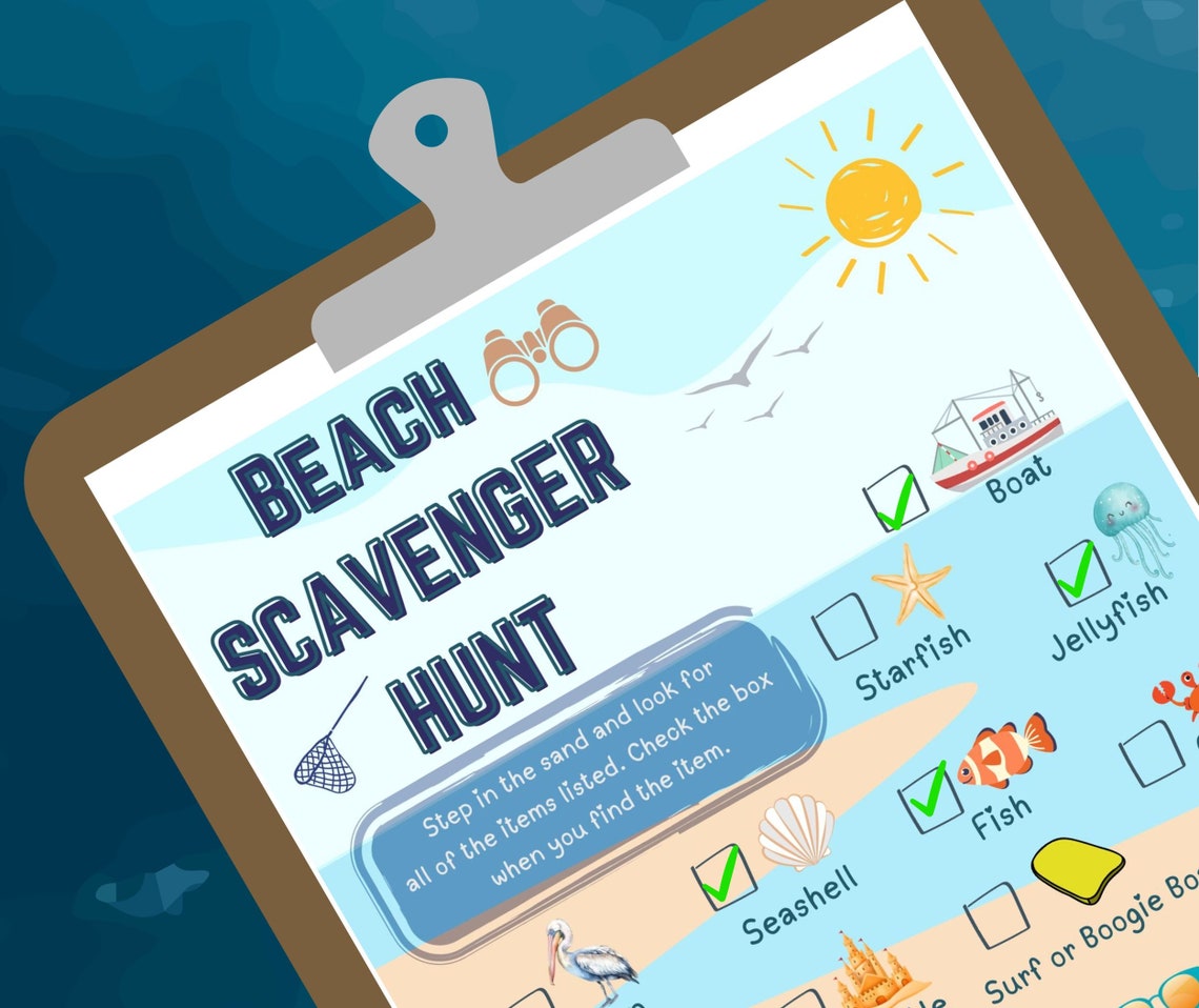 Scavenger Hunt, Ocean Scavenger Hunt, Outdoor Activities for Kids ...