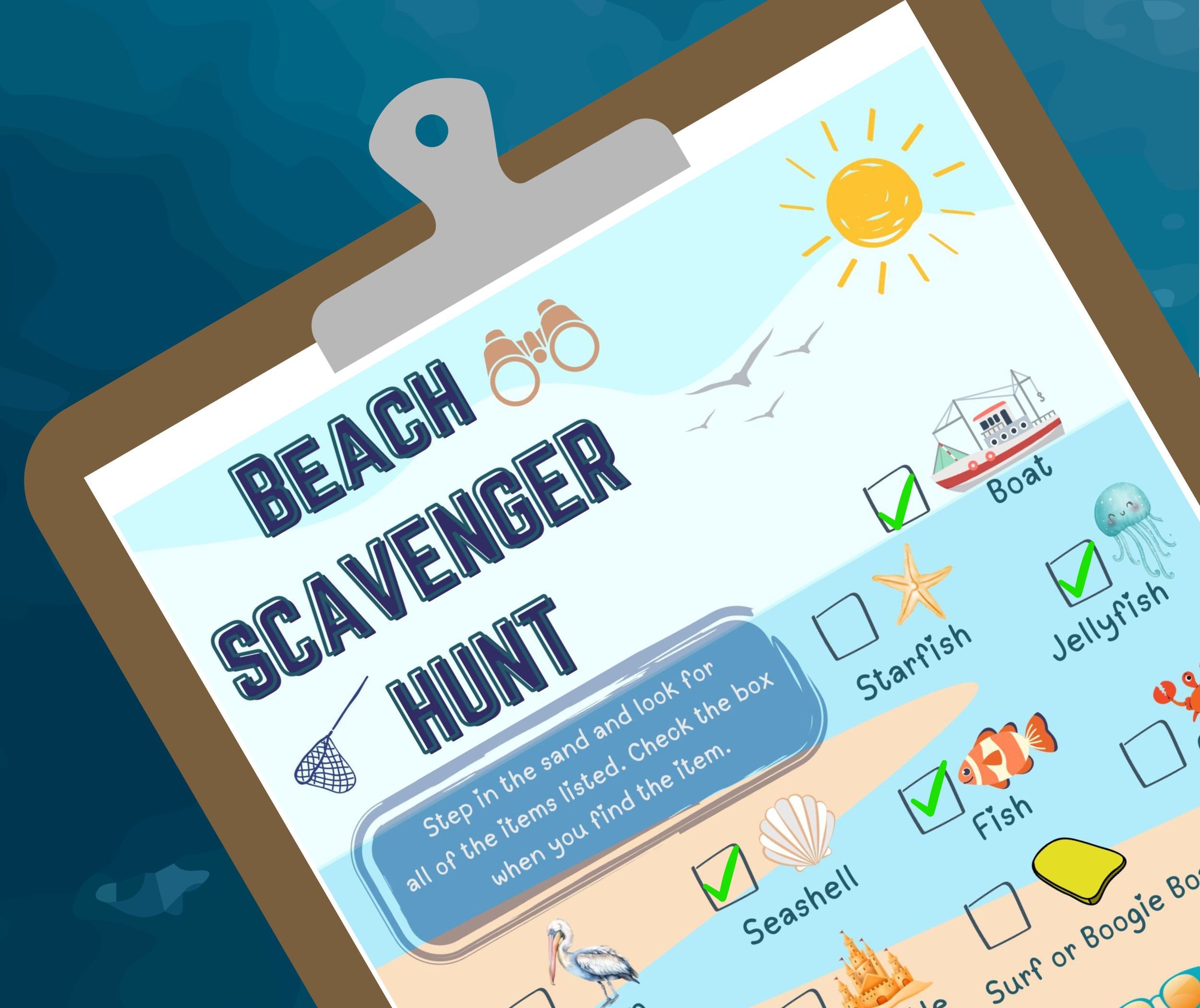 Scavenger Hunt, Ocean Scavenger Hunt, Outdoor Activities for Kids ...