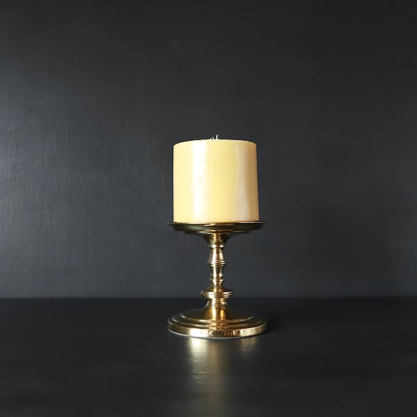 Brass Pillar Candle Holder - Etsy