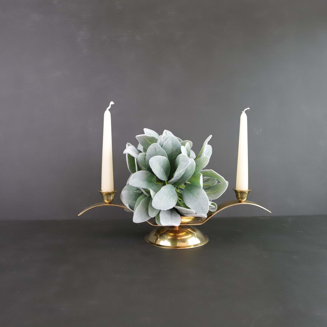 MCM Brass Unity Candelabra Vintage Versatile Pillar & Taper Candlestick ...