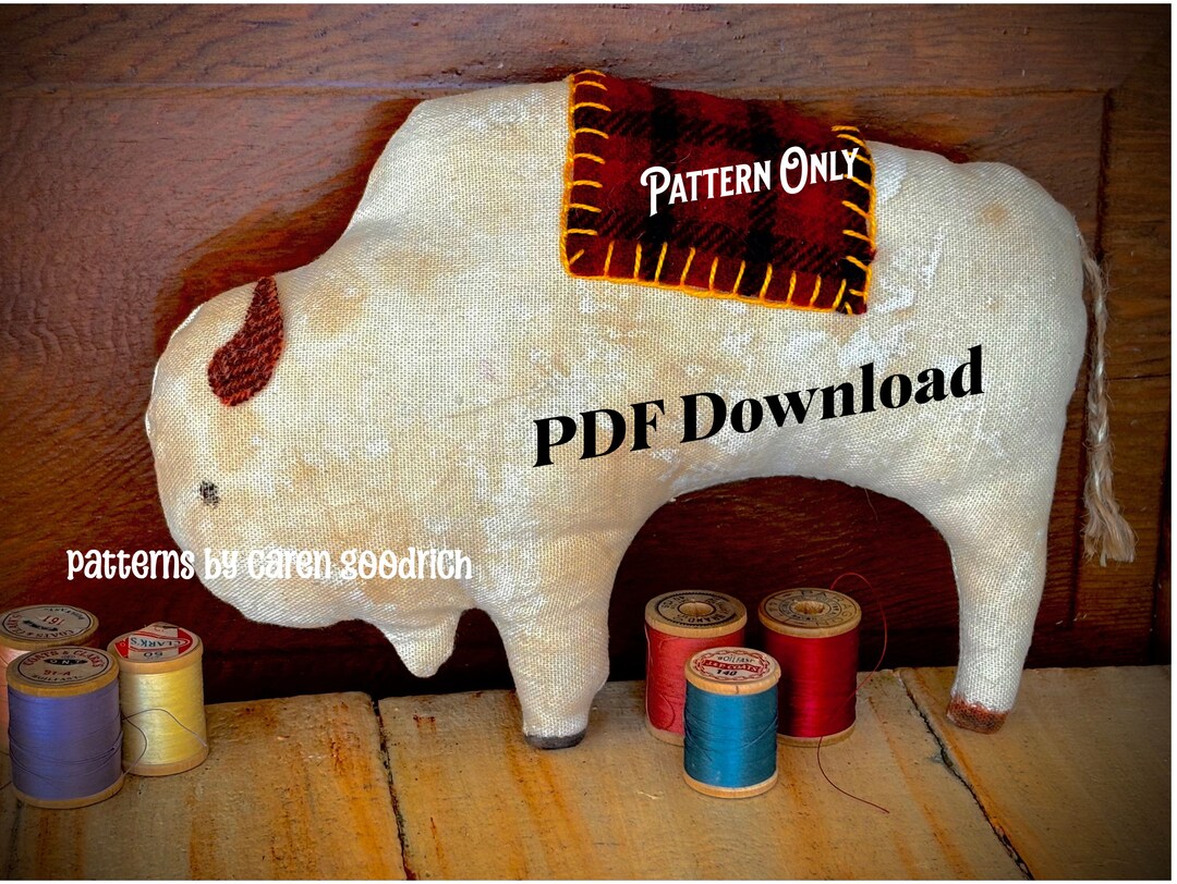 PATTERN Primitive Buffalo Bison Sewing Pattern Instant PDF Download ...
