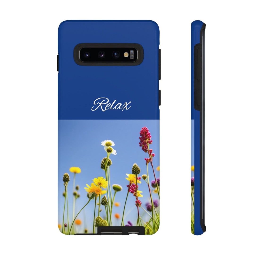 Tough Cell Phone Case, Relax, Peace Blossom Case, Easy Living Case - Etsy