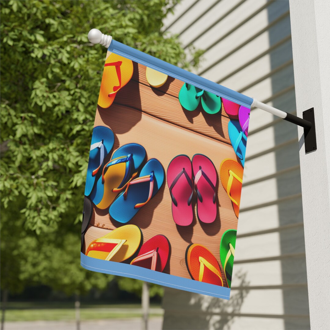 Garden & House Banner, Flip Flops, Flip Flop Flag, Flip Flop Patio ...