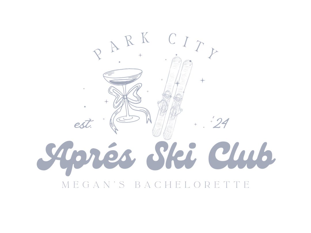 Apres Ski Bachelorette Logo Pack, Editable Canva Template (PNG, SVG) - Etsy