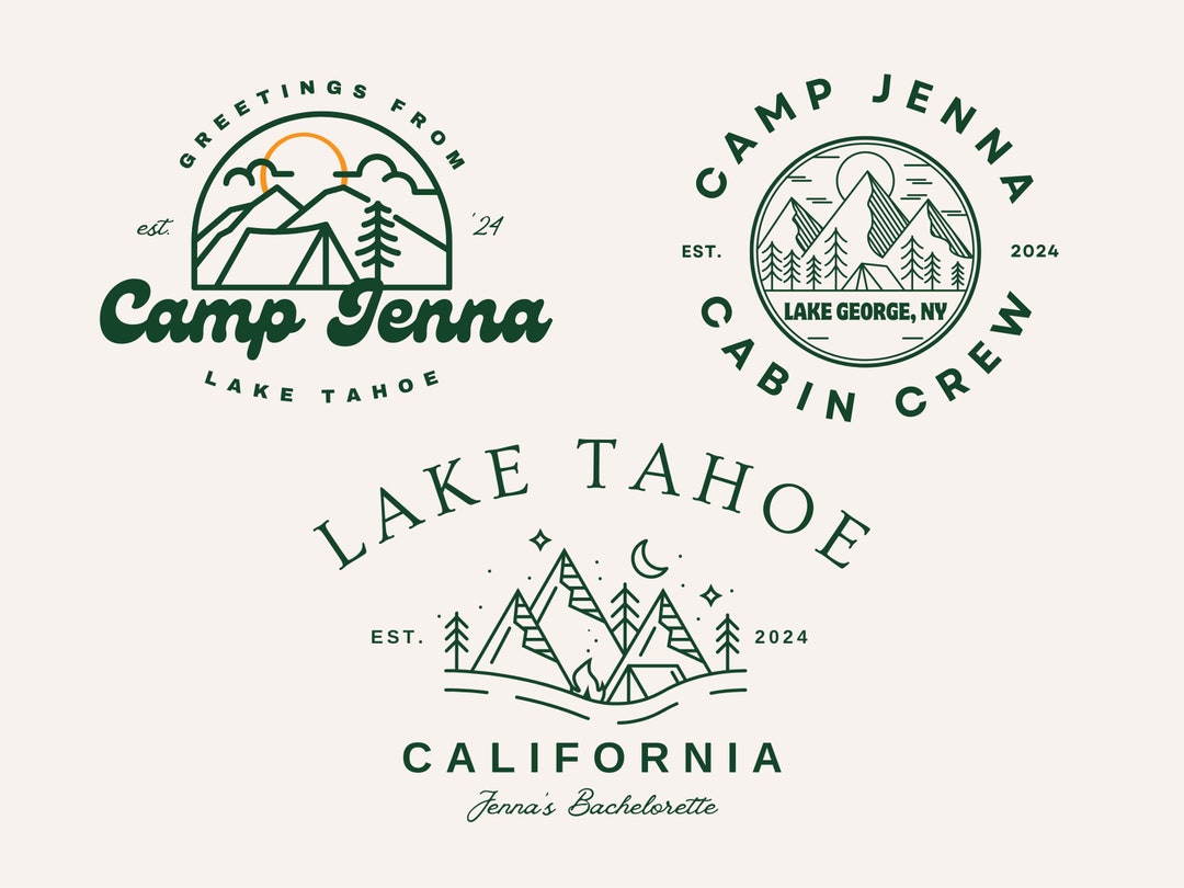 Editable Camp Bachelorette Party Logo Bundle, Outdoorsy Theme (canva ...