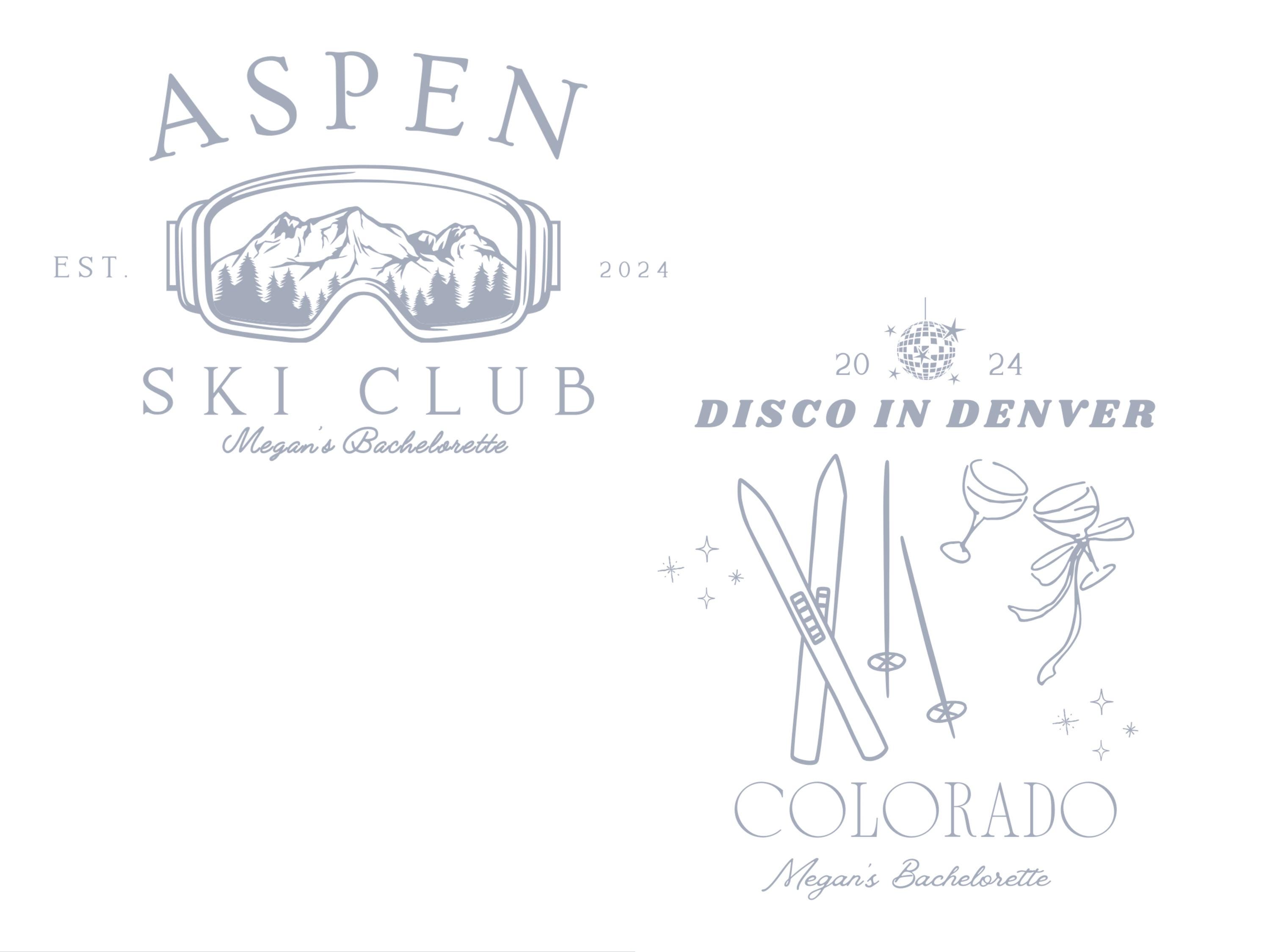 Apres Ski Bachelorette Logo Pack, Editable Canva Template (PNG, SVG) - Etsy