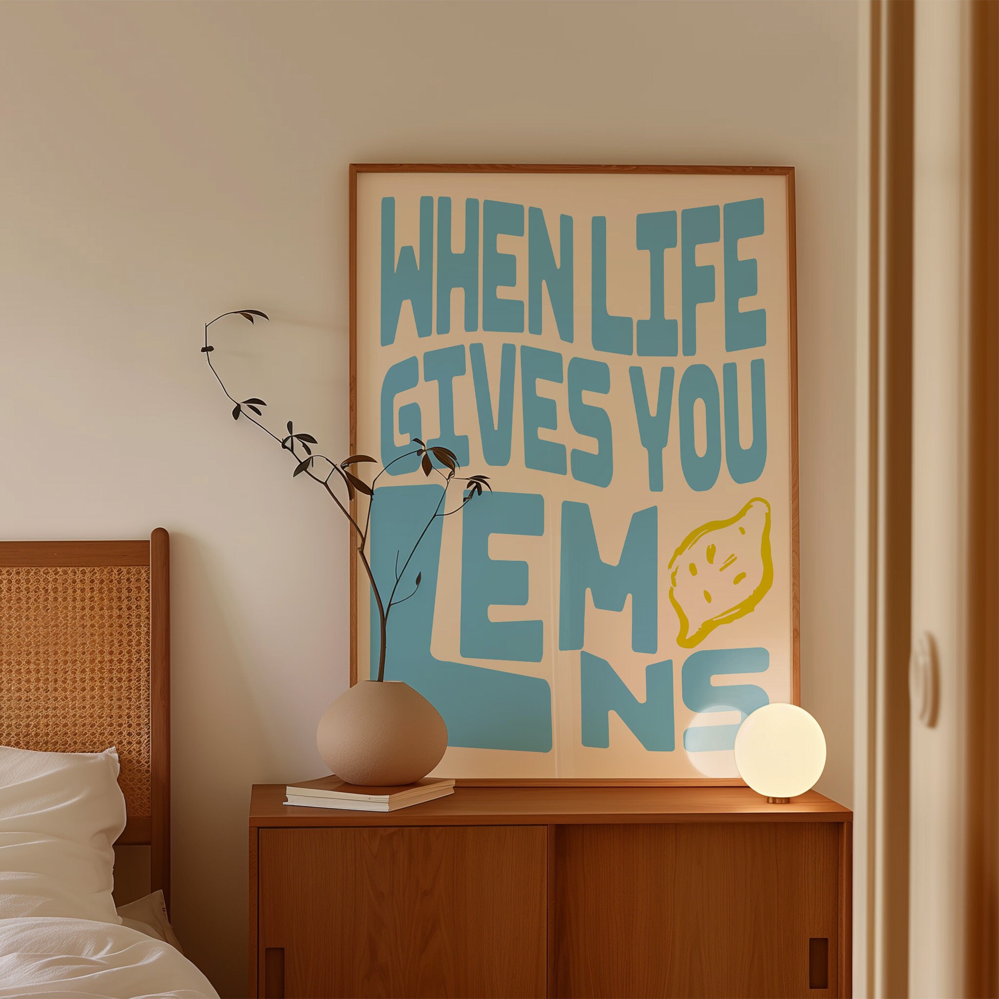 When Life Gives You Lemons Poster, Lemons Wall Decor, Lemons Quote ...