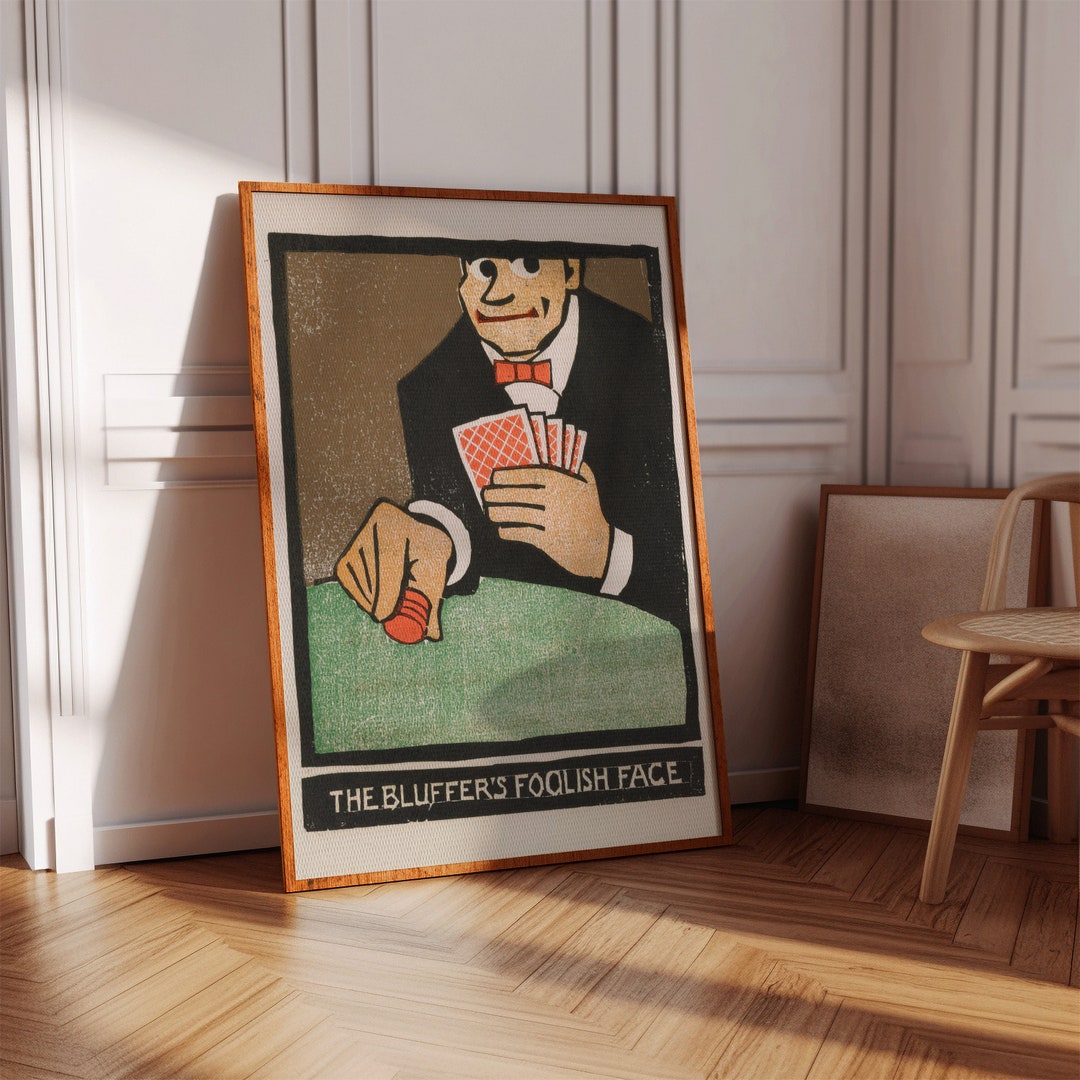 Vintage Poker Game Print, Casino Poker Night Poster, James Bond Style ...
