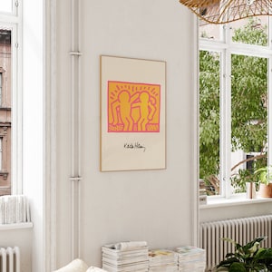 Keith Haring Friends Print, Keith Haring Best Buddies Poster, Minimal ...