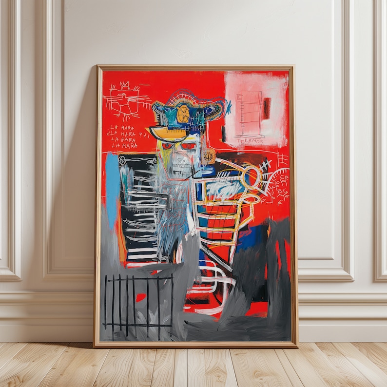 Jean Michel Basquiat Poster, Basquiat Abstract Print, Jean Michel ...