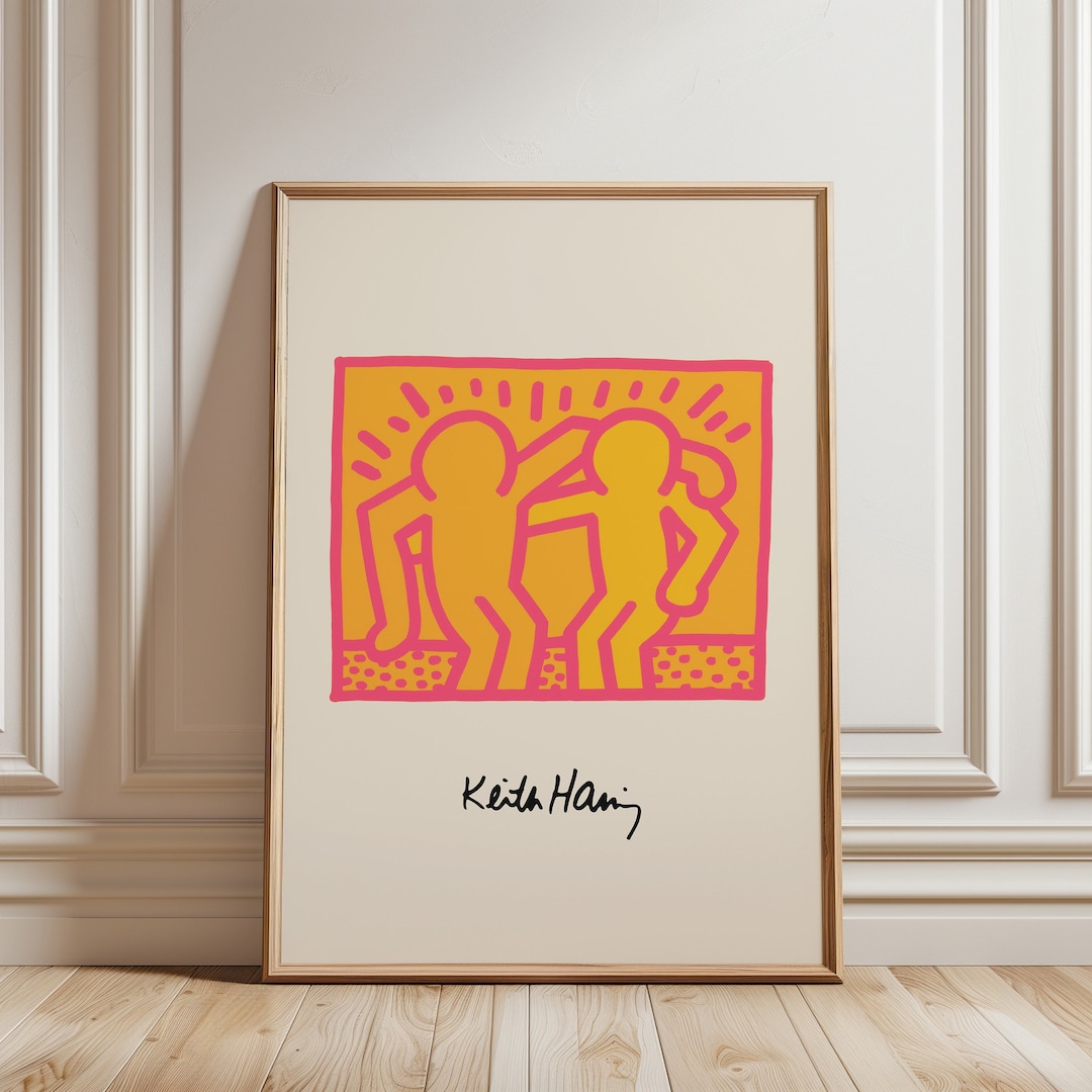 Keith Haring Friends Print, Keith Haring Best Buddies Poster, Minimal ...