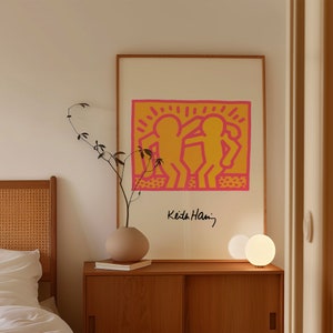 Keith Haring Friends Print, Keith Haring Best Buddies Poster, Minimal ...