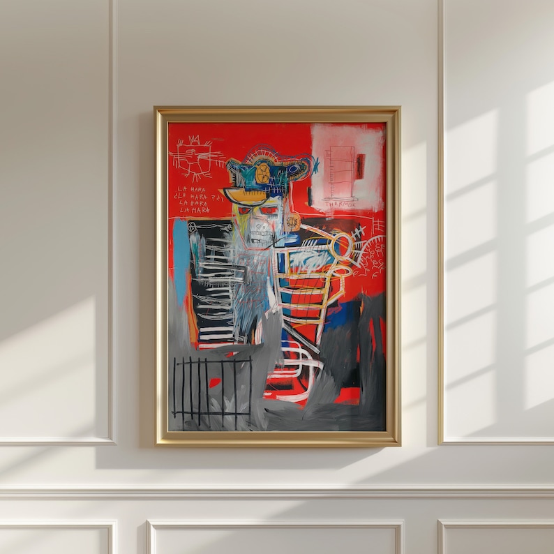 Jean Michel Basquiat Poster, Basquiat Abstract Print, Jean Michel ...