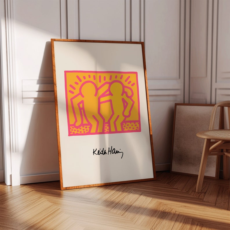 Keith Haring Friends Print, Keith Haring Best Buddies Poster, Minimal ...
