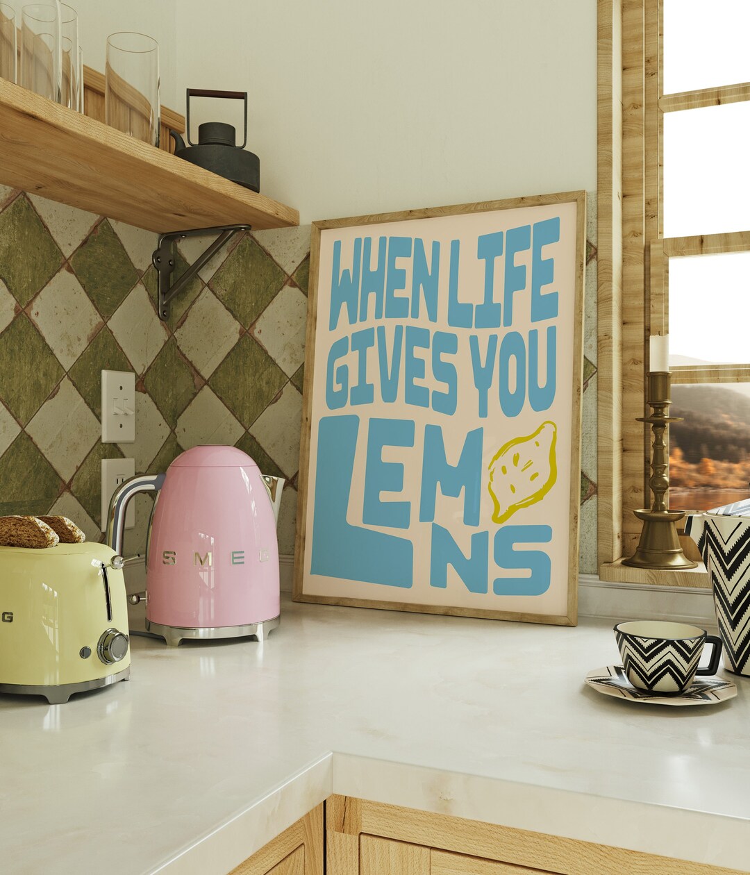 When Life Gives You Lemons Poster, Lemons Wall Decor, Lemons Quote ...