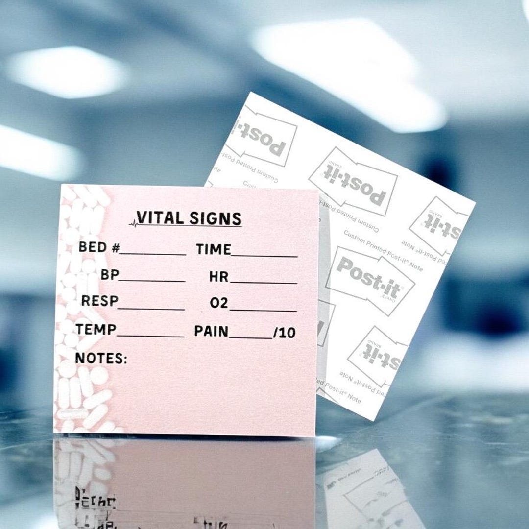 Pink Vital Signs Post-it Notes - Etsy