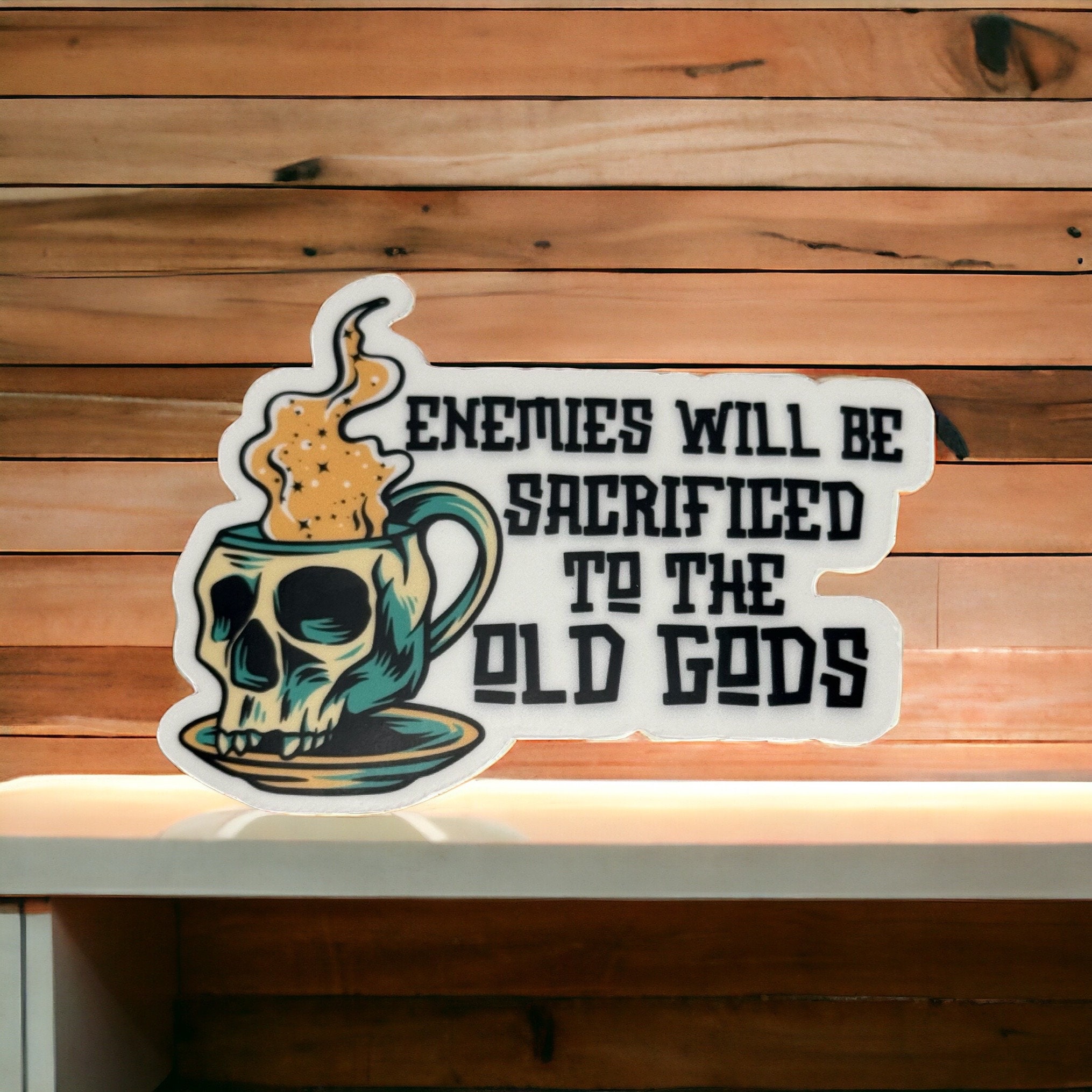 Old Gods- Skull Sticker - Etsy