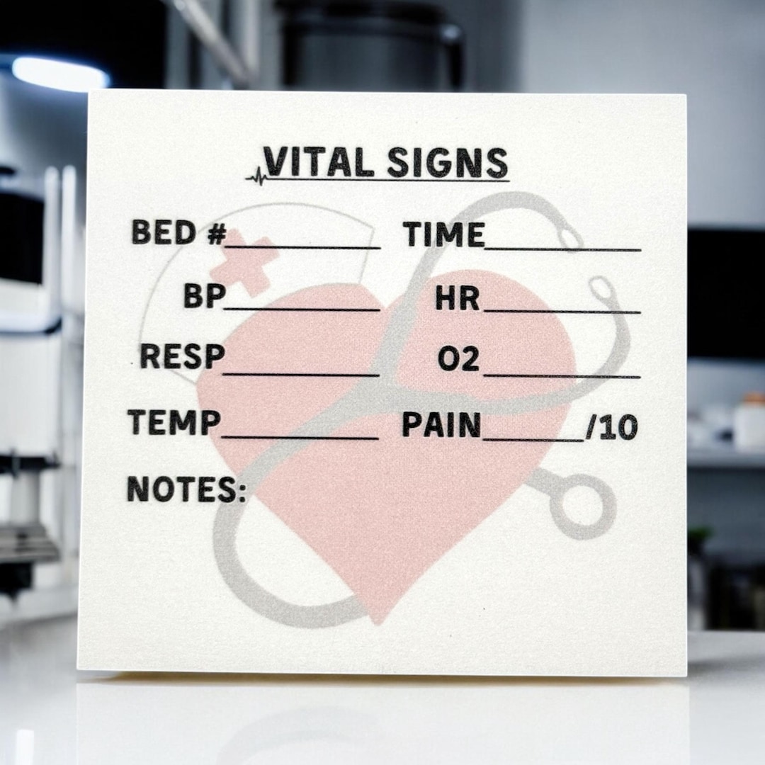 Heart Vital Signs Post-it Notes - Etsy