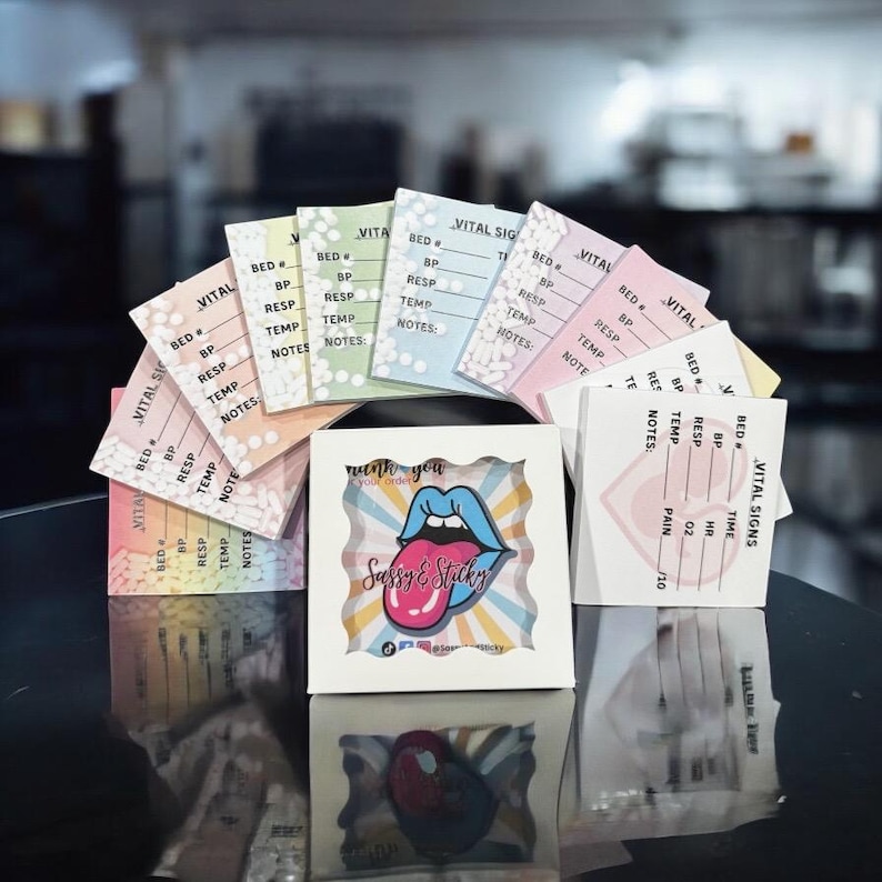 Vital Signs Post-it Notes Gift Box- Set of 6 - Etsy