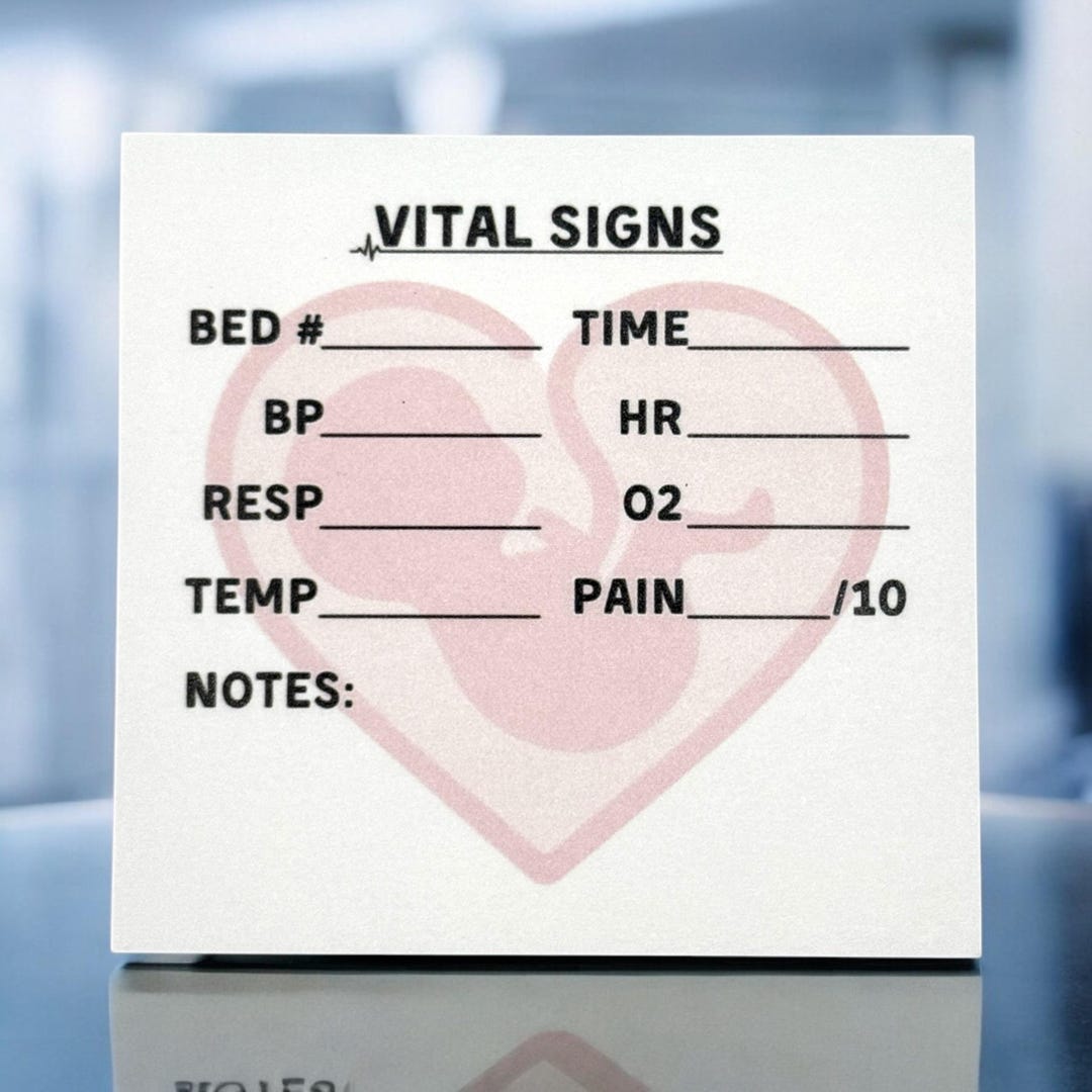 Baby Heart Vital Signs Post-it Notes - Etsy