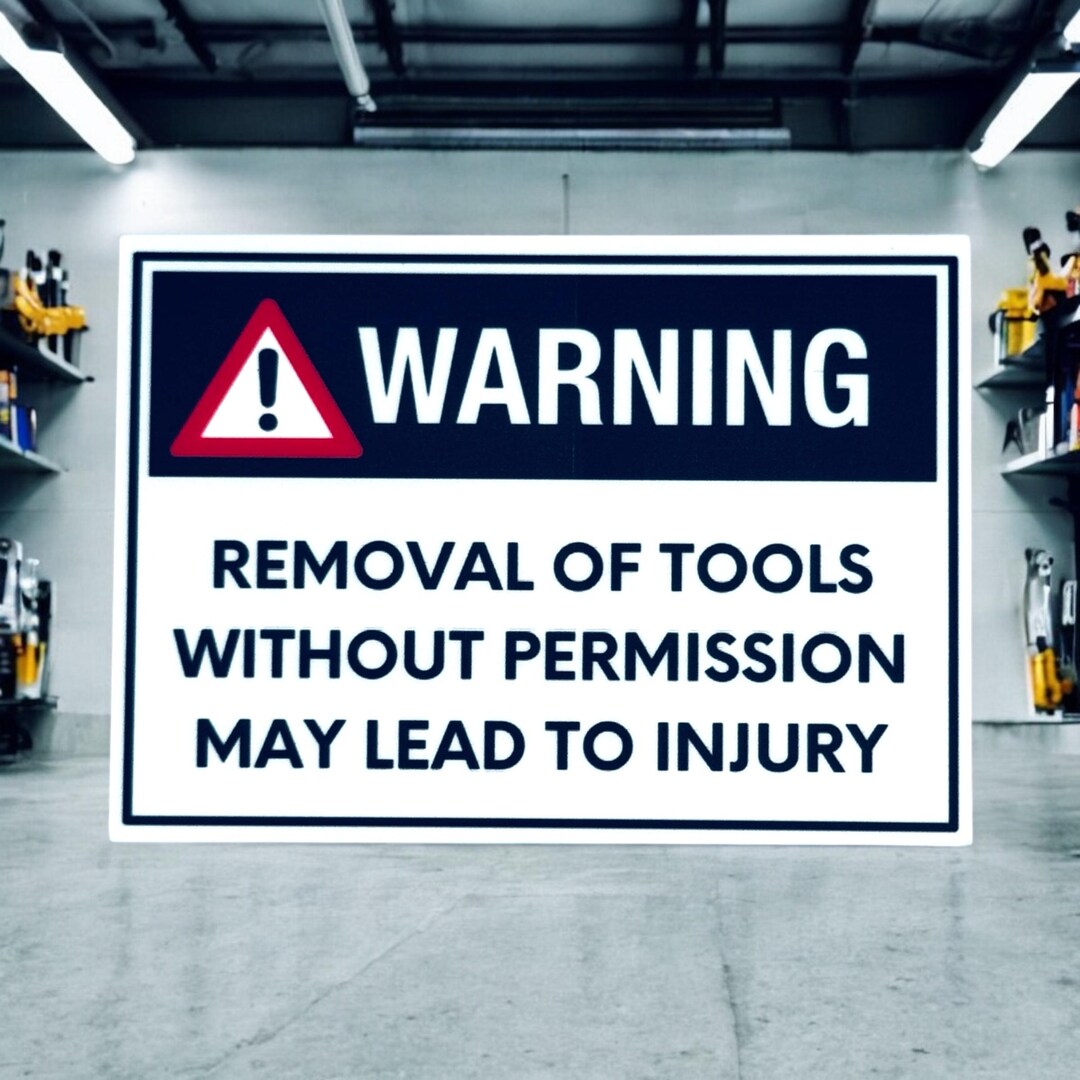 Tools Warning Sticker - Etsy