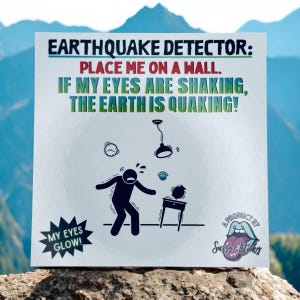 Novelty Earthquake Detector Sticker - Etsy