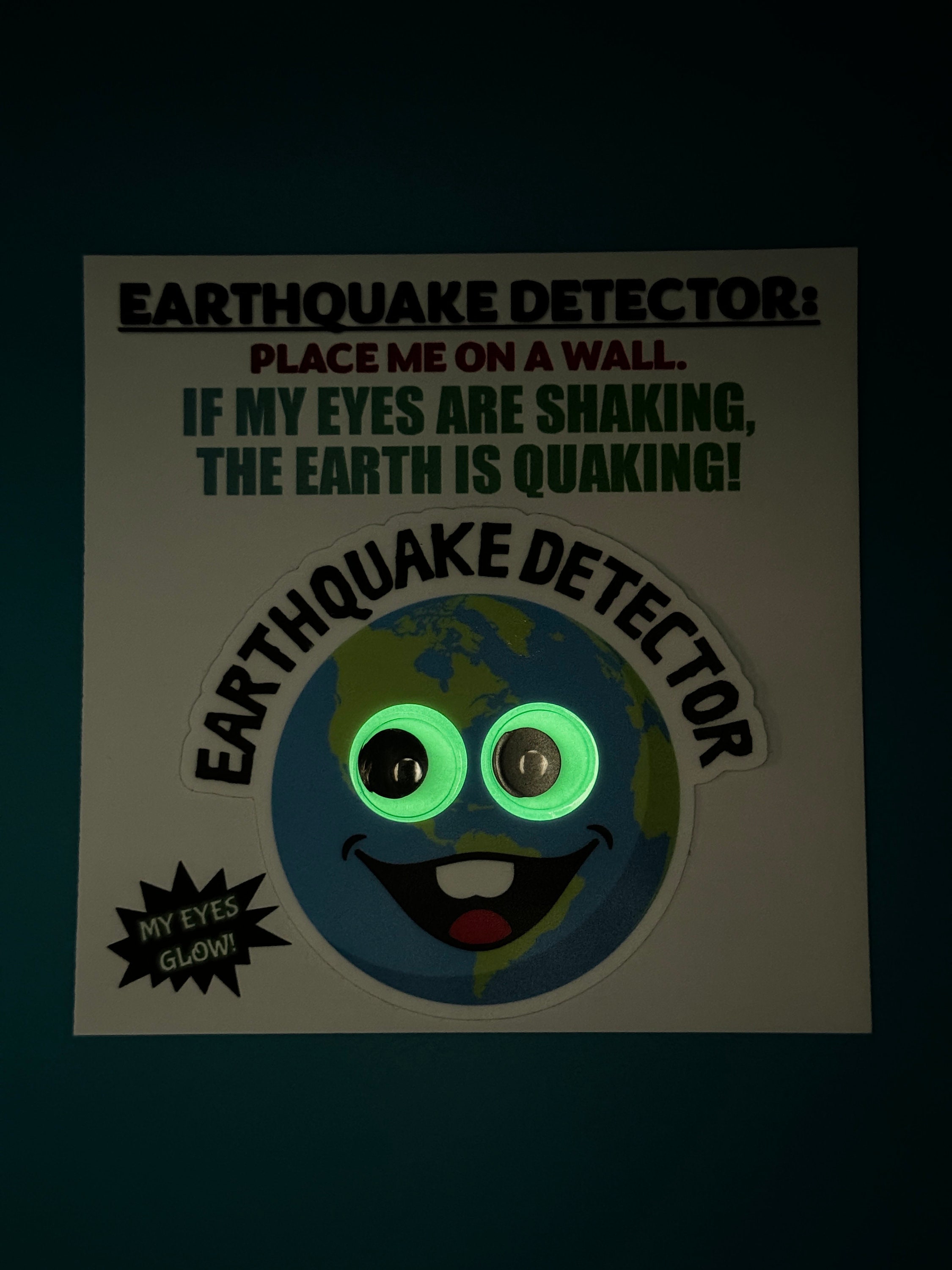 Novelty Earthquake Detector Sticker - Etsy