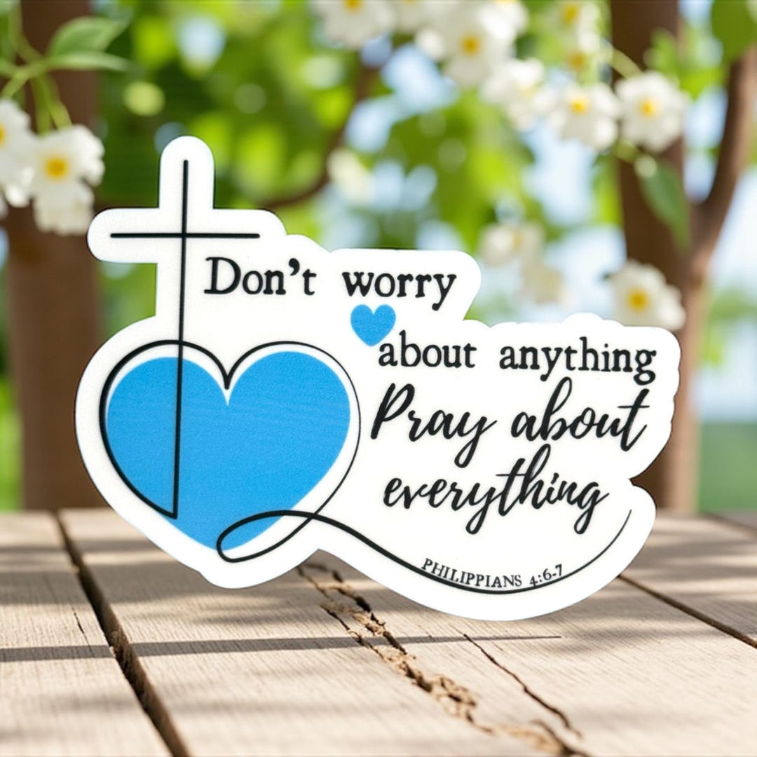 Philippians 4:6-7 Bible Verse Sticker Waterproof Vinyl Decal - Etsy