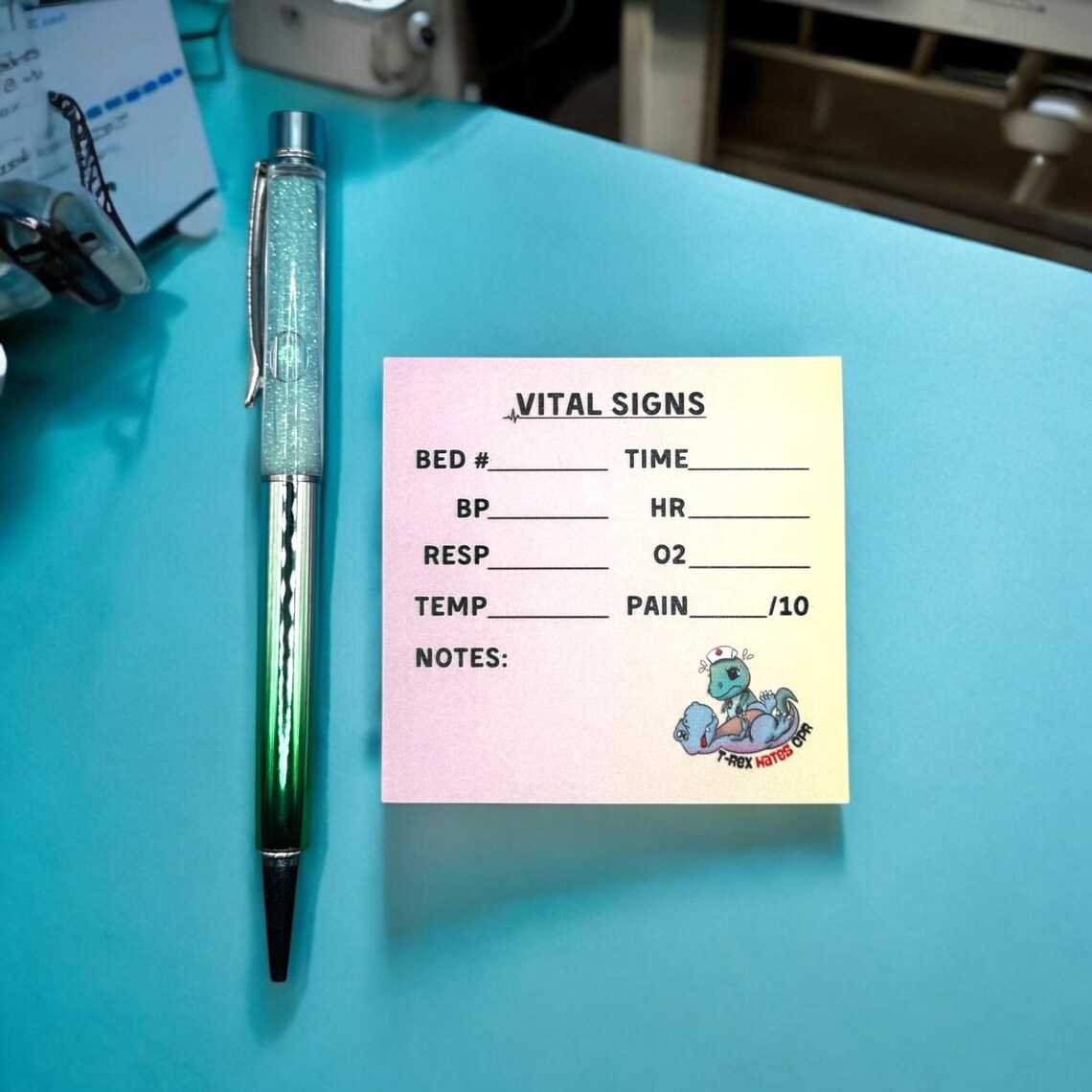 T-rex Vital Signs Post-it Notes - Etsy