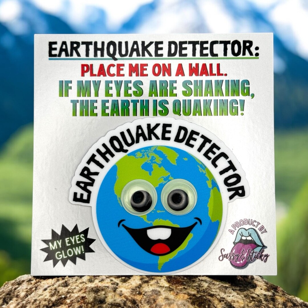 Novelty Earthquake Detector Sticker - Etsy