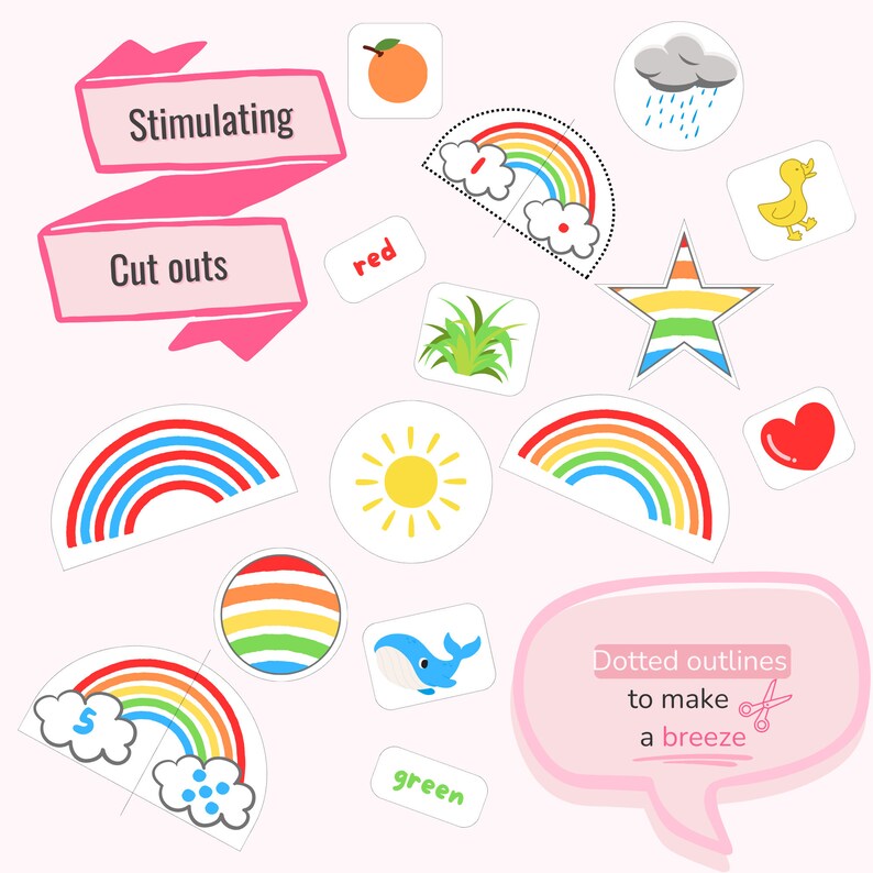 Toddler Rainbow Busy Book Printable: Montessori Learning Binder ...