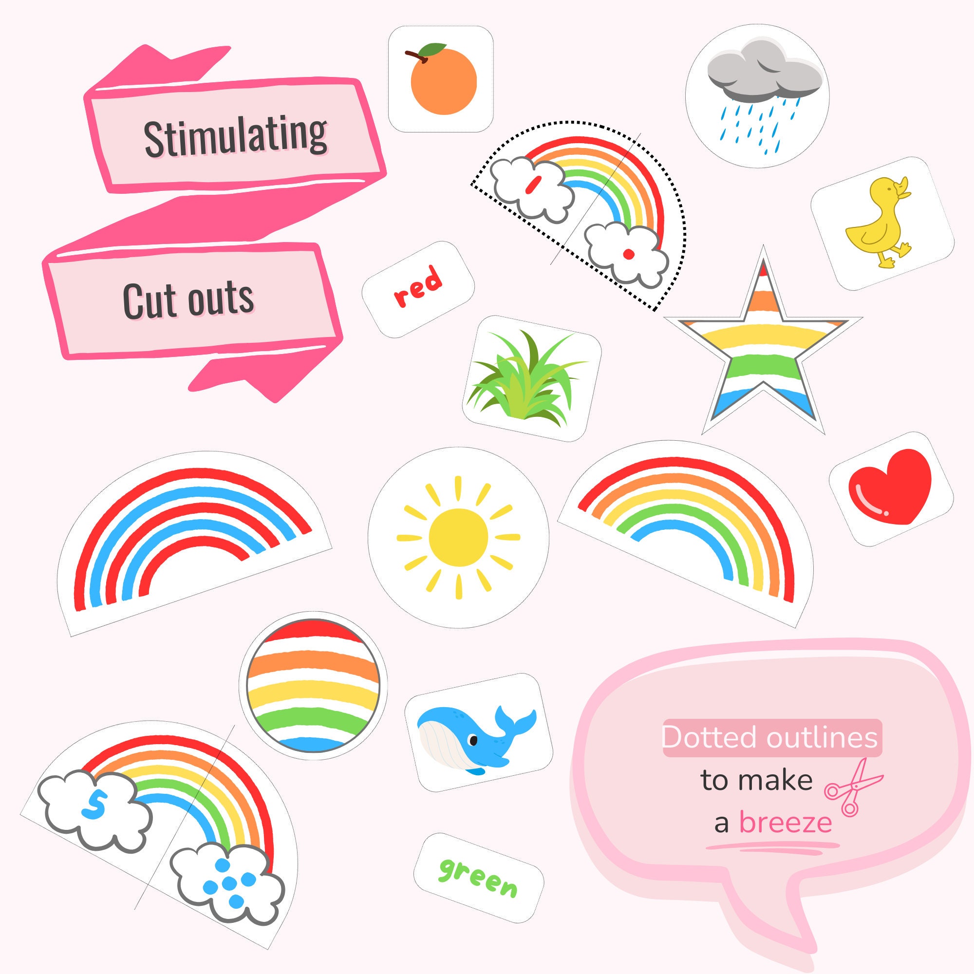 Toddler Rainbow Busy Book Printable: Montessori Learning Binder ...