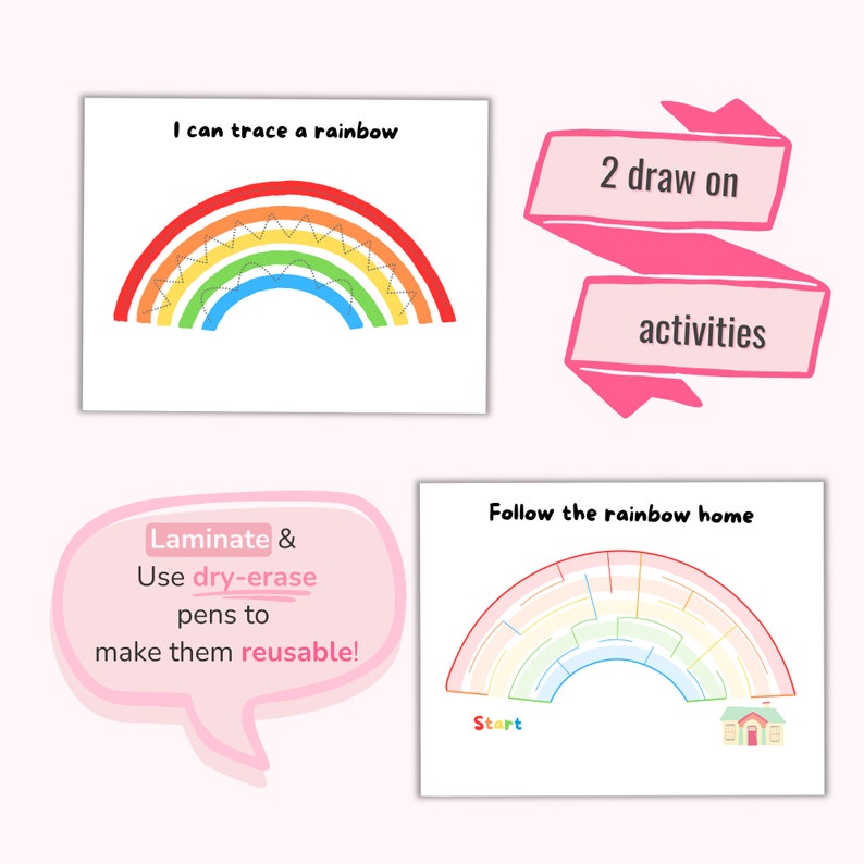 Toddler Rainbow Busy Book Printable: Montessori Learning Binder ...