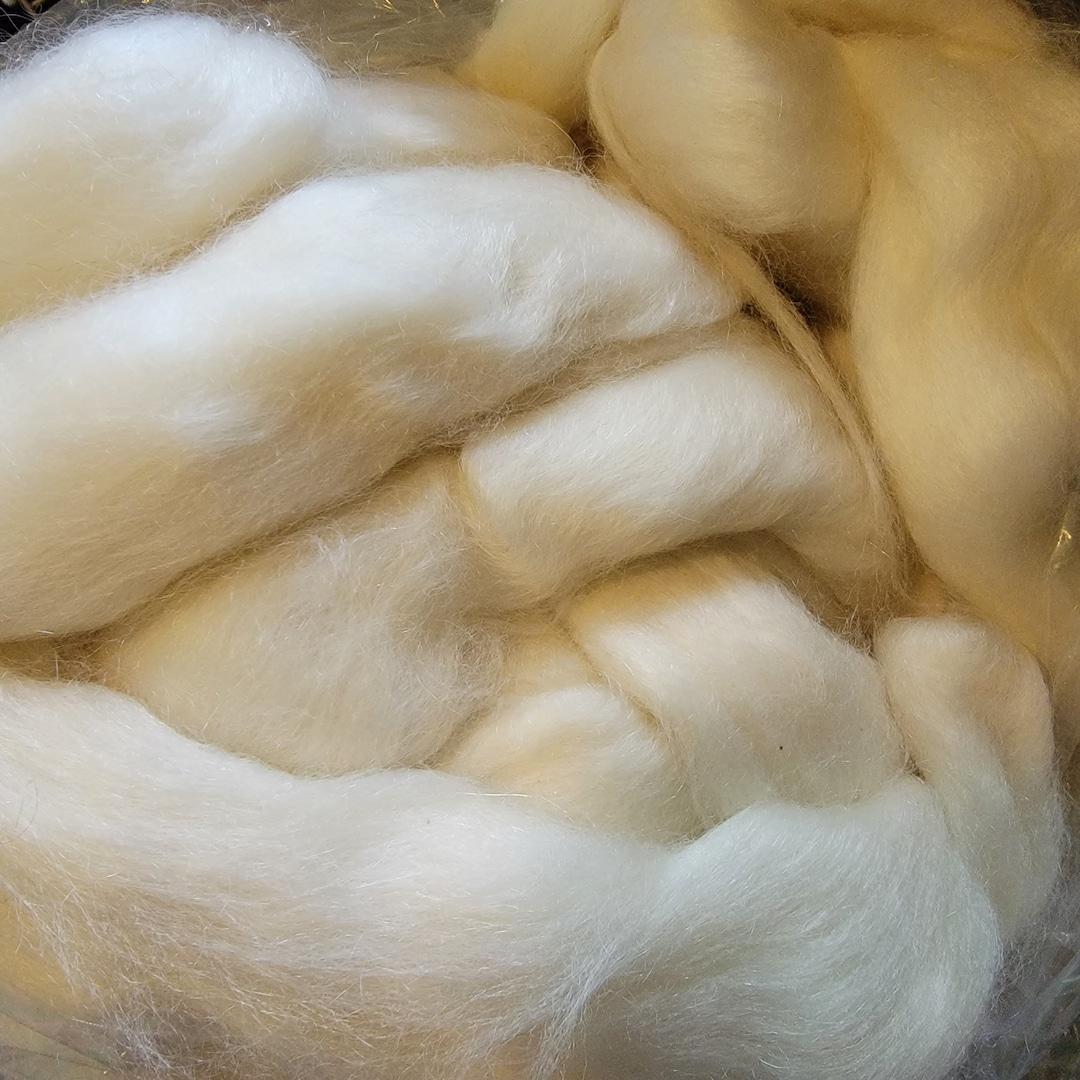 Cashmere Premium 100% Roving Combed Top Spinning Fiber Fibre 1 Oz White ...