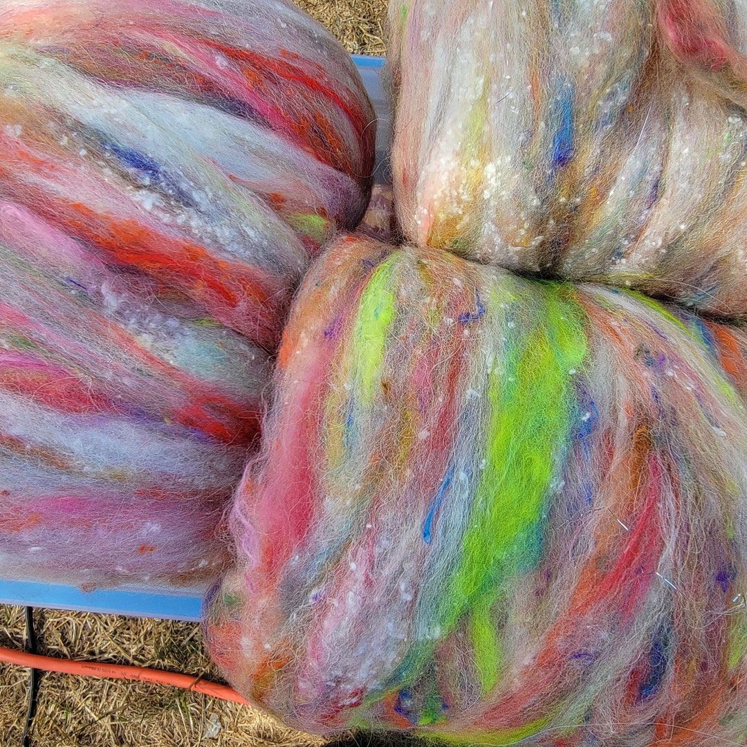 Luxury Roving Silk Kid Mohair, Merino, Ginned Cotton Icicle and a Blend ...