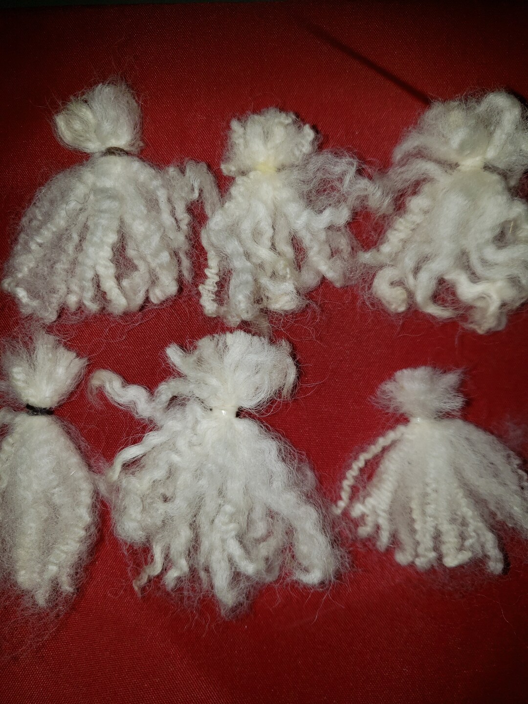 Santa Beards 1.5-2 Doll Hair Lamb Wool Curly of Mini Beards 6 Pk - Etsy