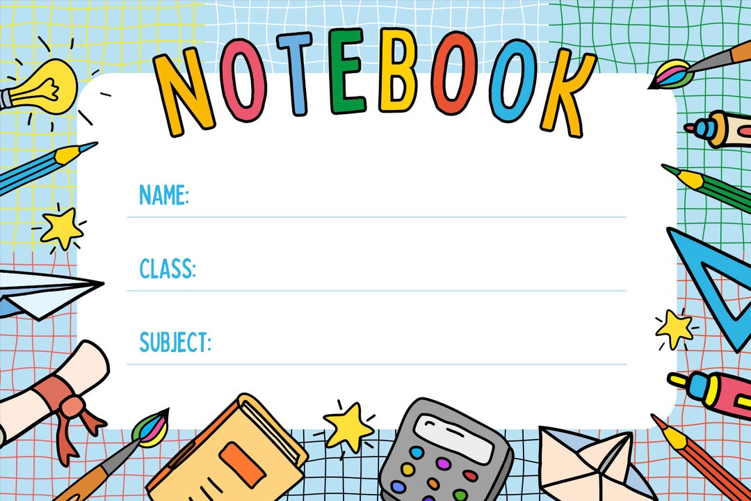 Exercise Book Name Label - Etsy