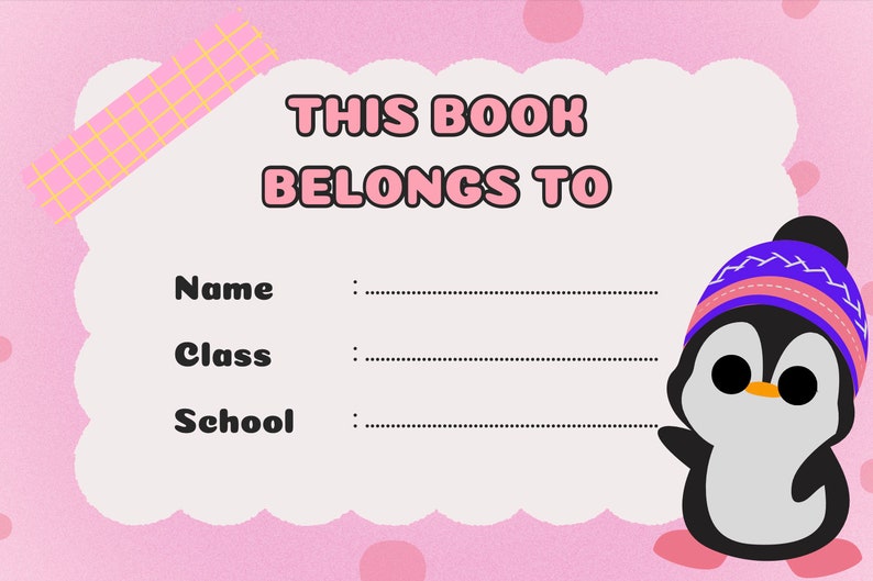 Exercise Book Name Label - Etsy