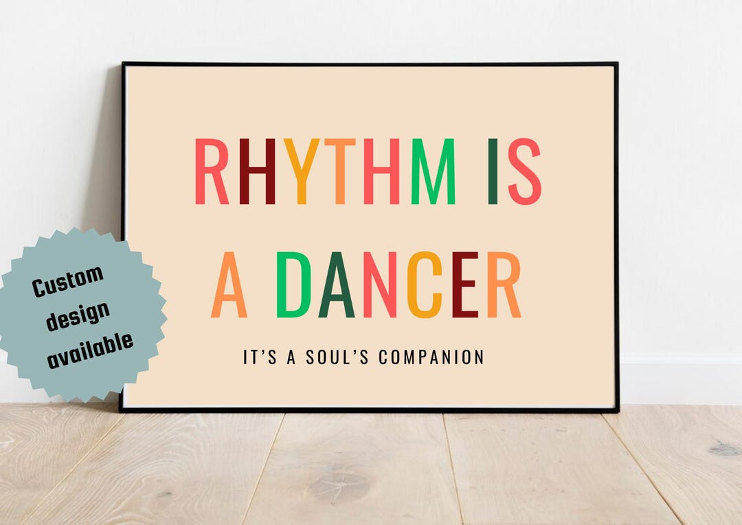 Rhythm is A Dancer | Pink Rainbow Lettering Lyrics Music Quote ...