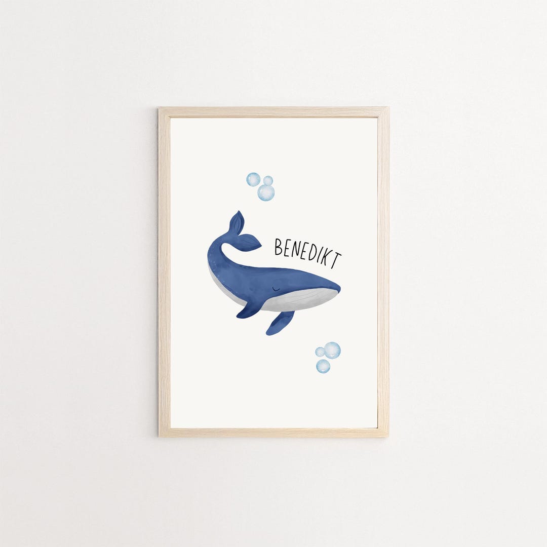Poster Wal DIN A3 | Wal Bild | Personalisiertes Namensposter | Wanddeko ...