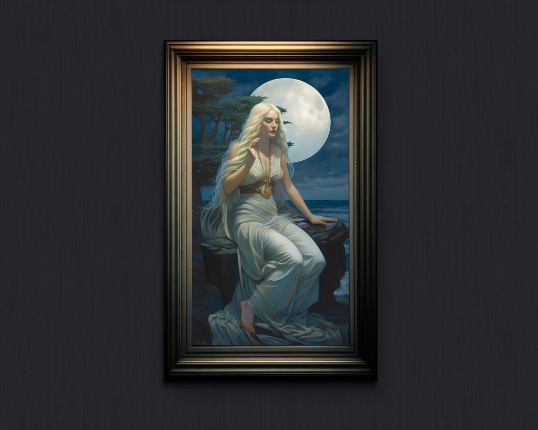 Moon Goddess Selene, Dreams and Enchantment, Elegant Altar Greek ...