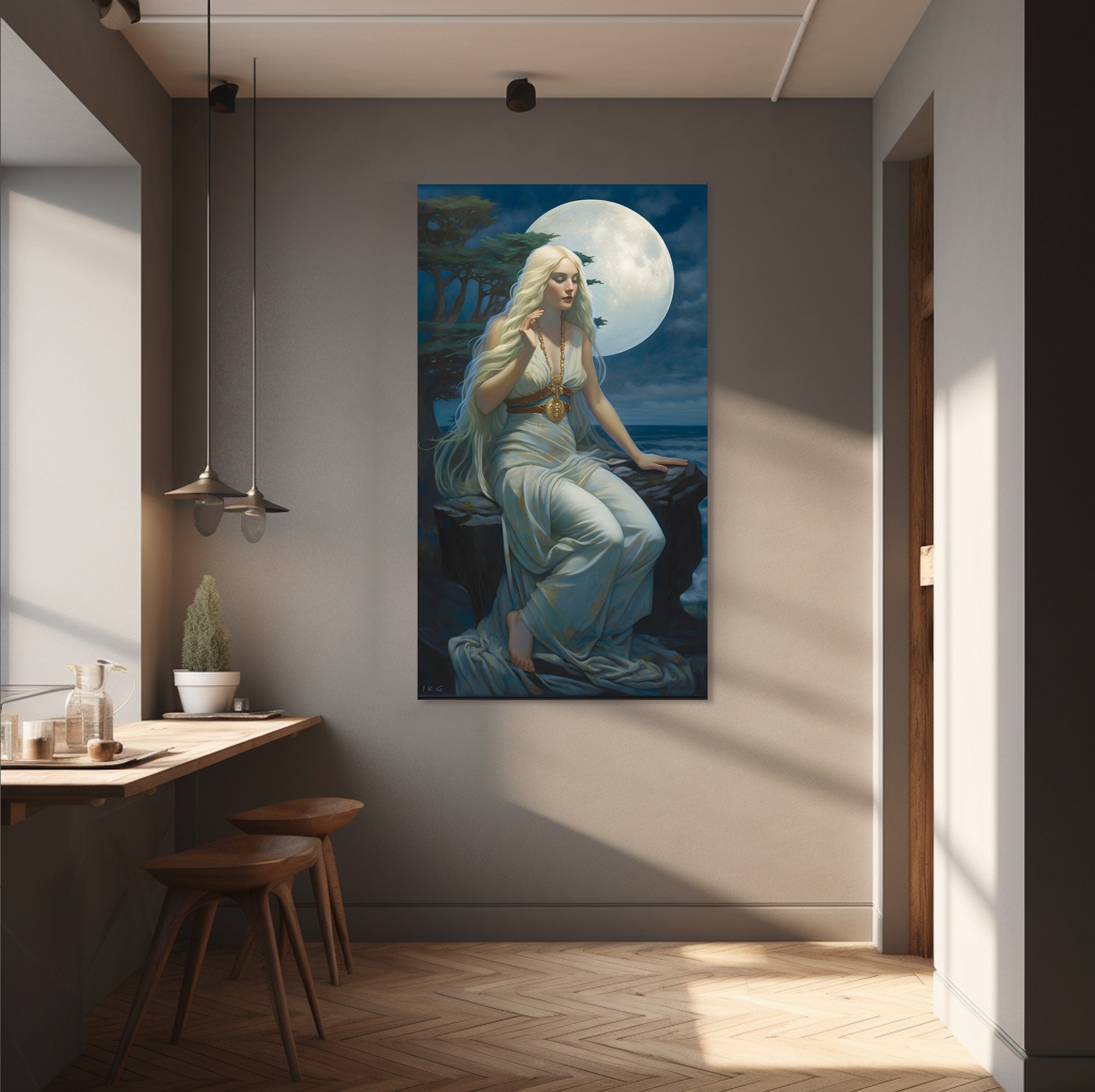 Moon Goddess Selene Dreams and Enchantment Elegant Altar - Etsy