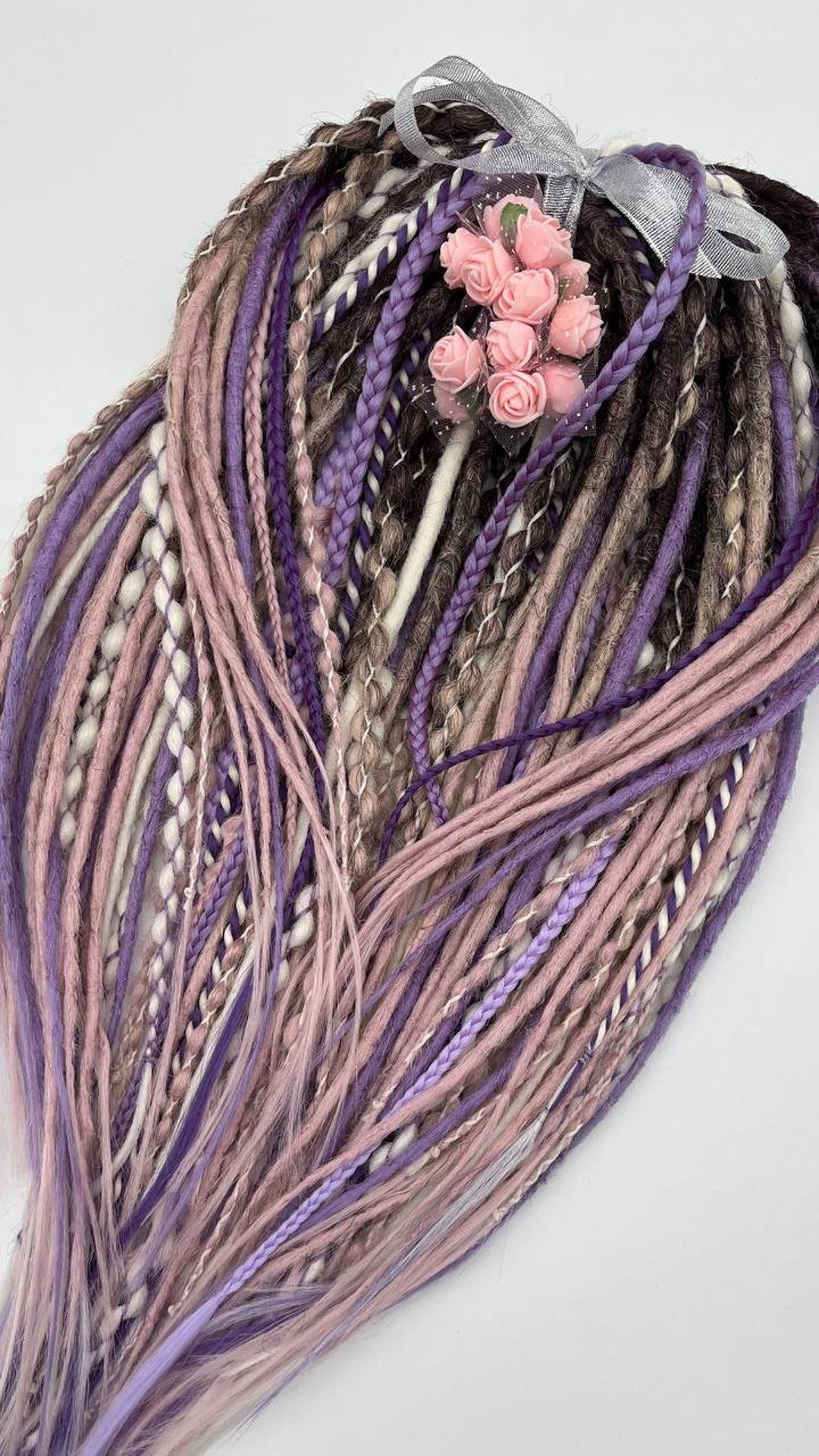 Purple Pink Synthetic Dreadlock Extensions: Double Ended DE Locs - Etsy UK