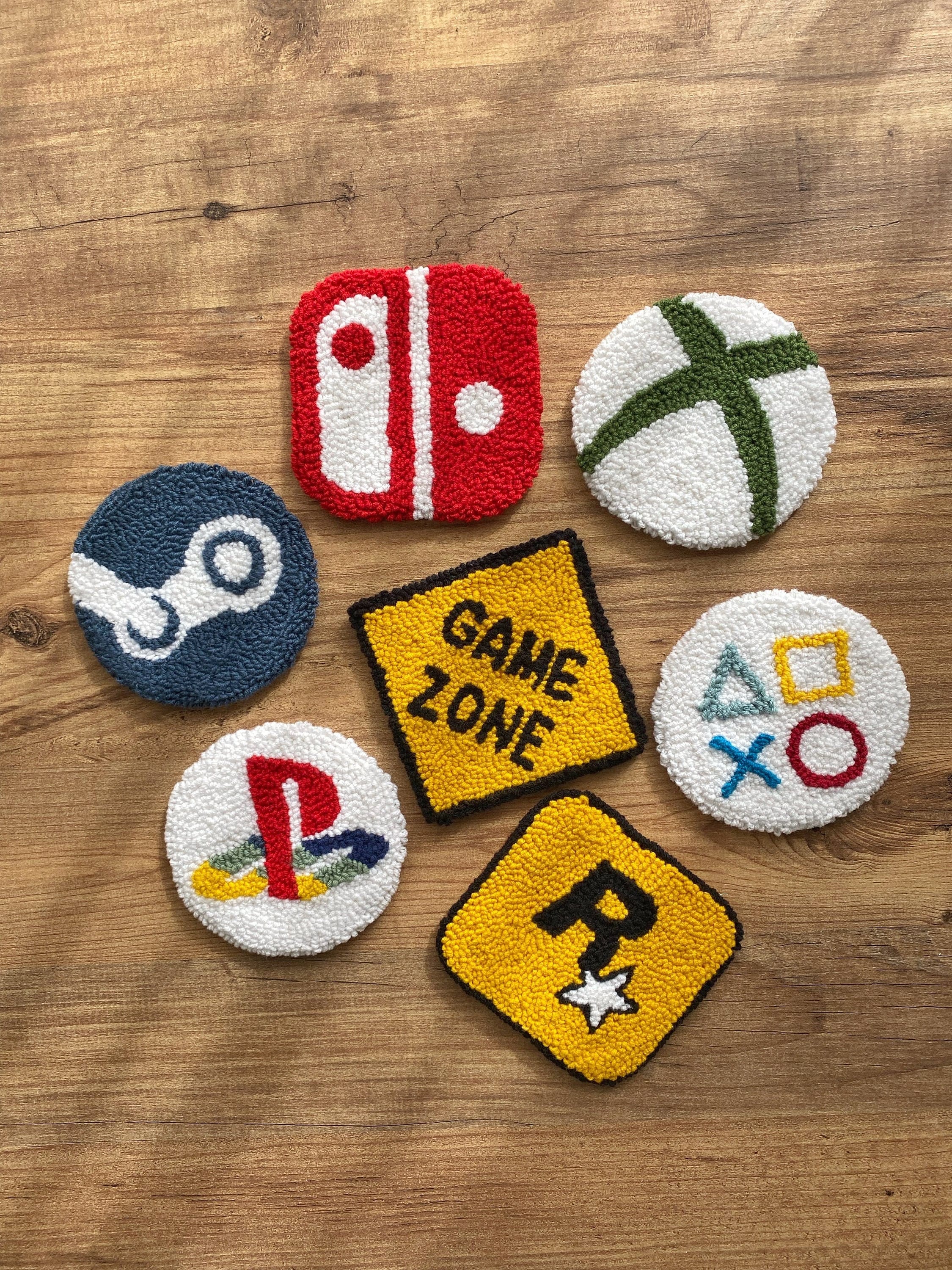 Punch Needle Gaming Coaster, Retro Gaming Gift, Gift for Gamer, Geek ...