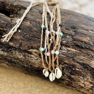 Braided Cowrie Shell Necklace - Etsy
